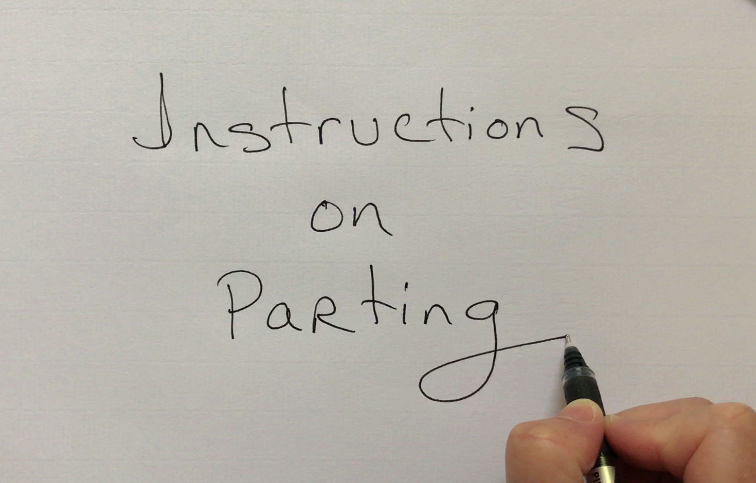 Instructions on Parting